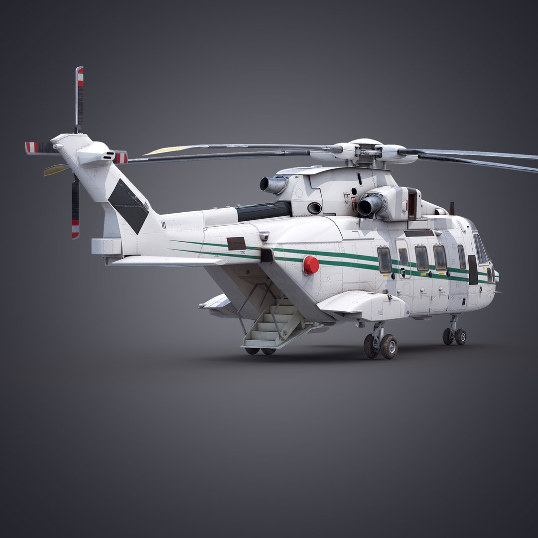 Agustawestland Aw101 Helicopter 3d Max