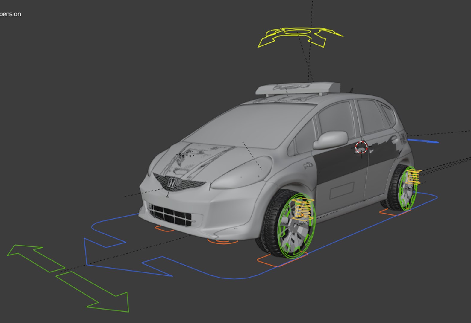 3D Blender Police Car - TurboSquid 1575216