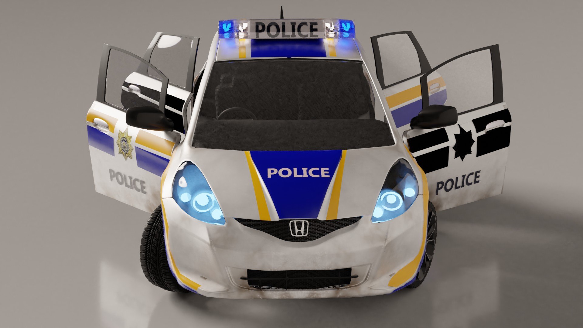 3D Blender Police Car - TurboSquid 1575216
