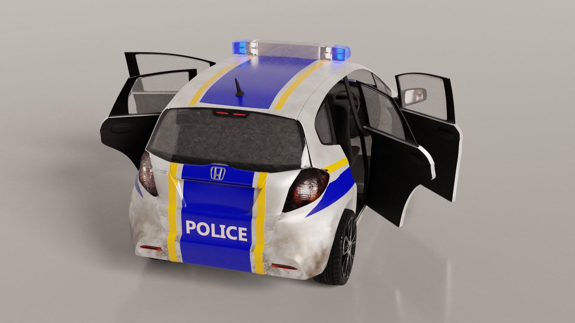 3D Blender Police Car - TurboSquid 1575216