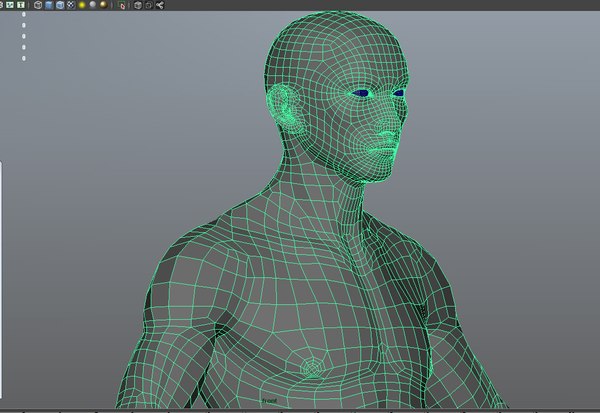 maya male body base mesh