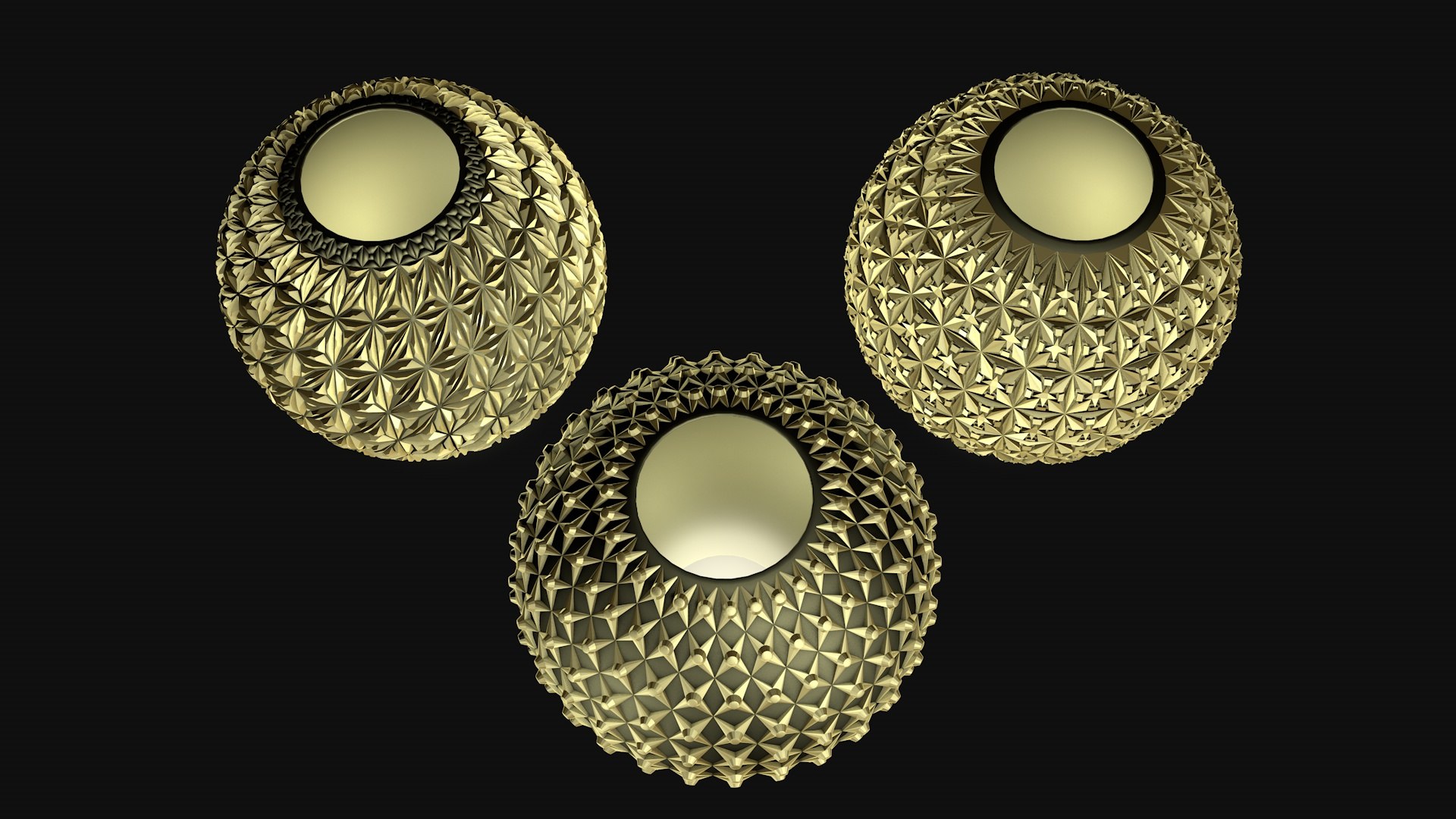 3D Model Golden Balls Lighting - TurboSquid 2324175