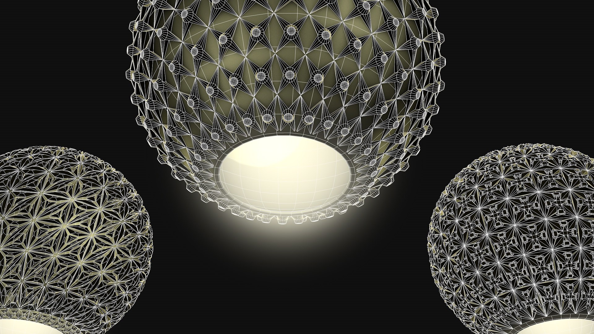 3D Model Golden Balls Lighting - TurboSquid 2324175