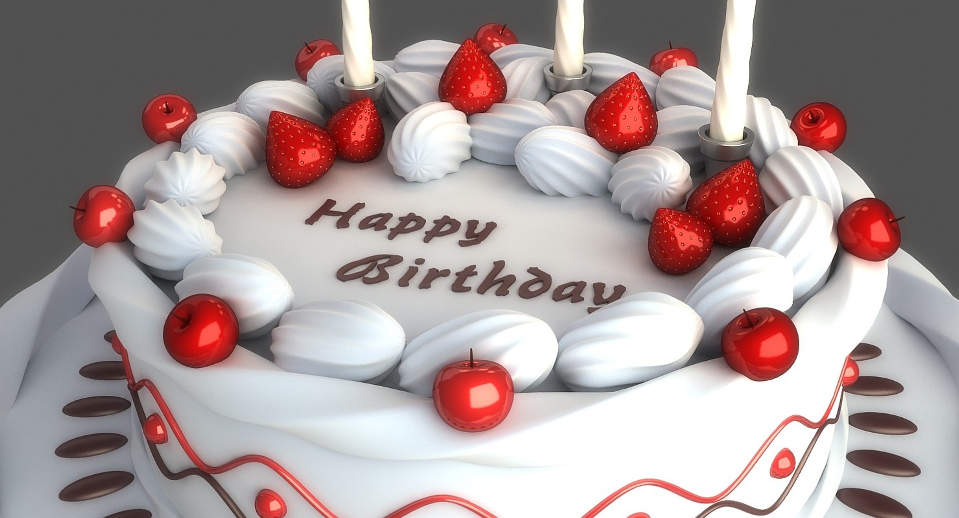 3d Birthday Cake Model