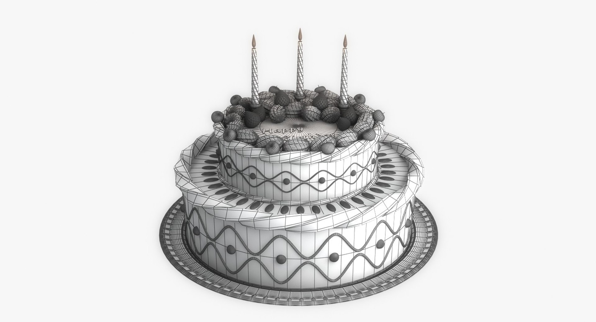 3d Birthday Cake Model
