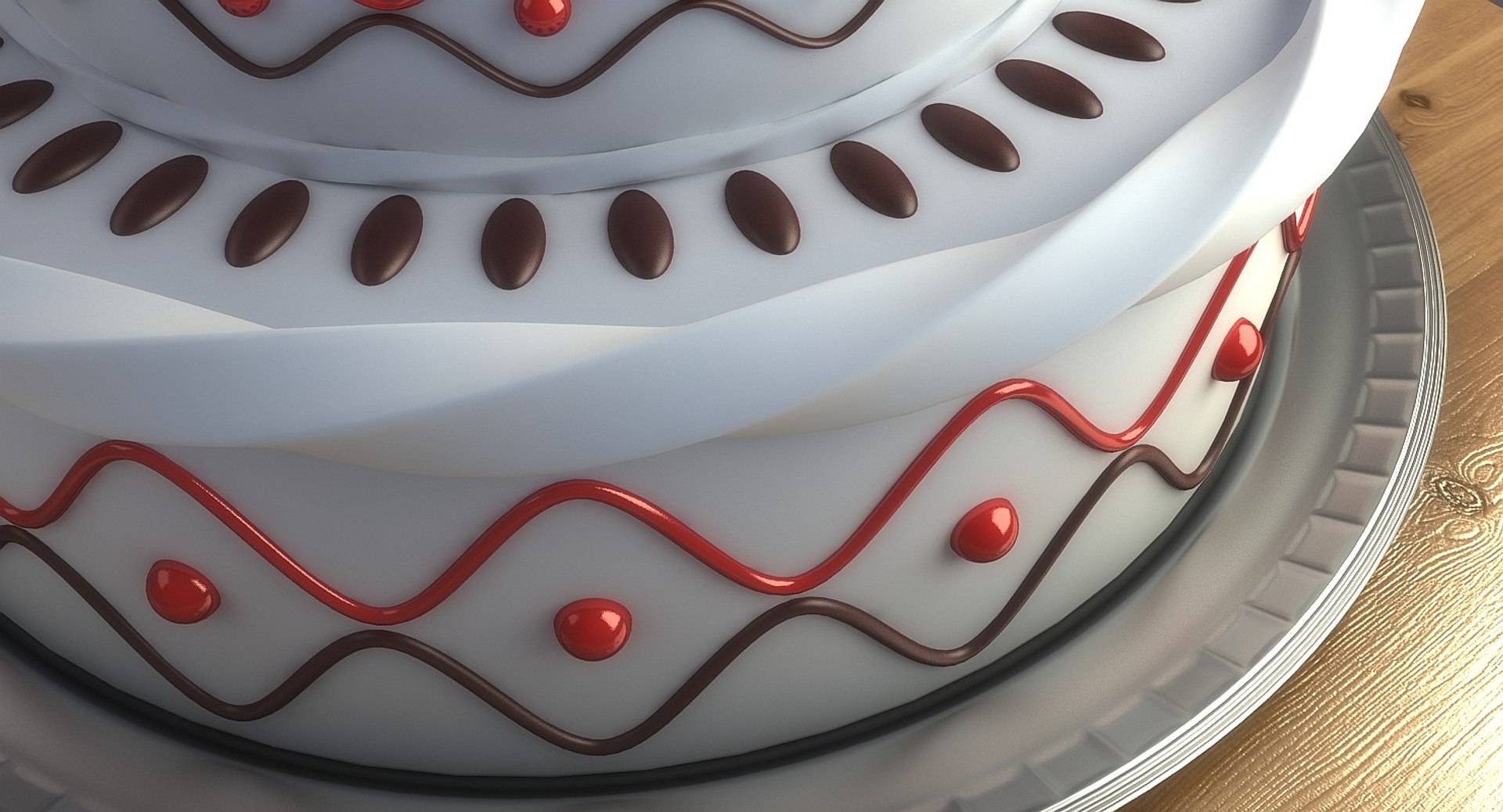 3d Birthday Cake Model