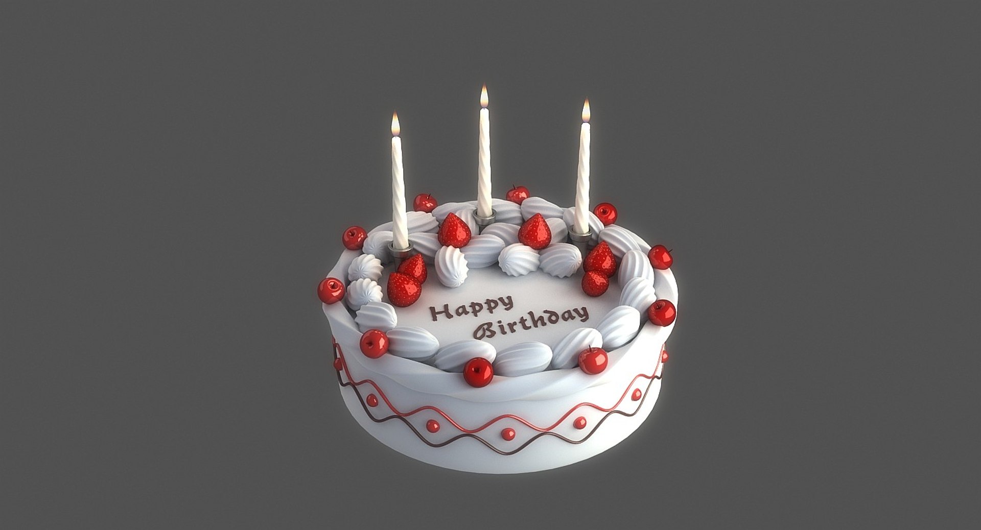 3d Birthday Cake Model
