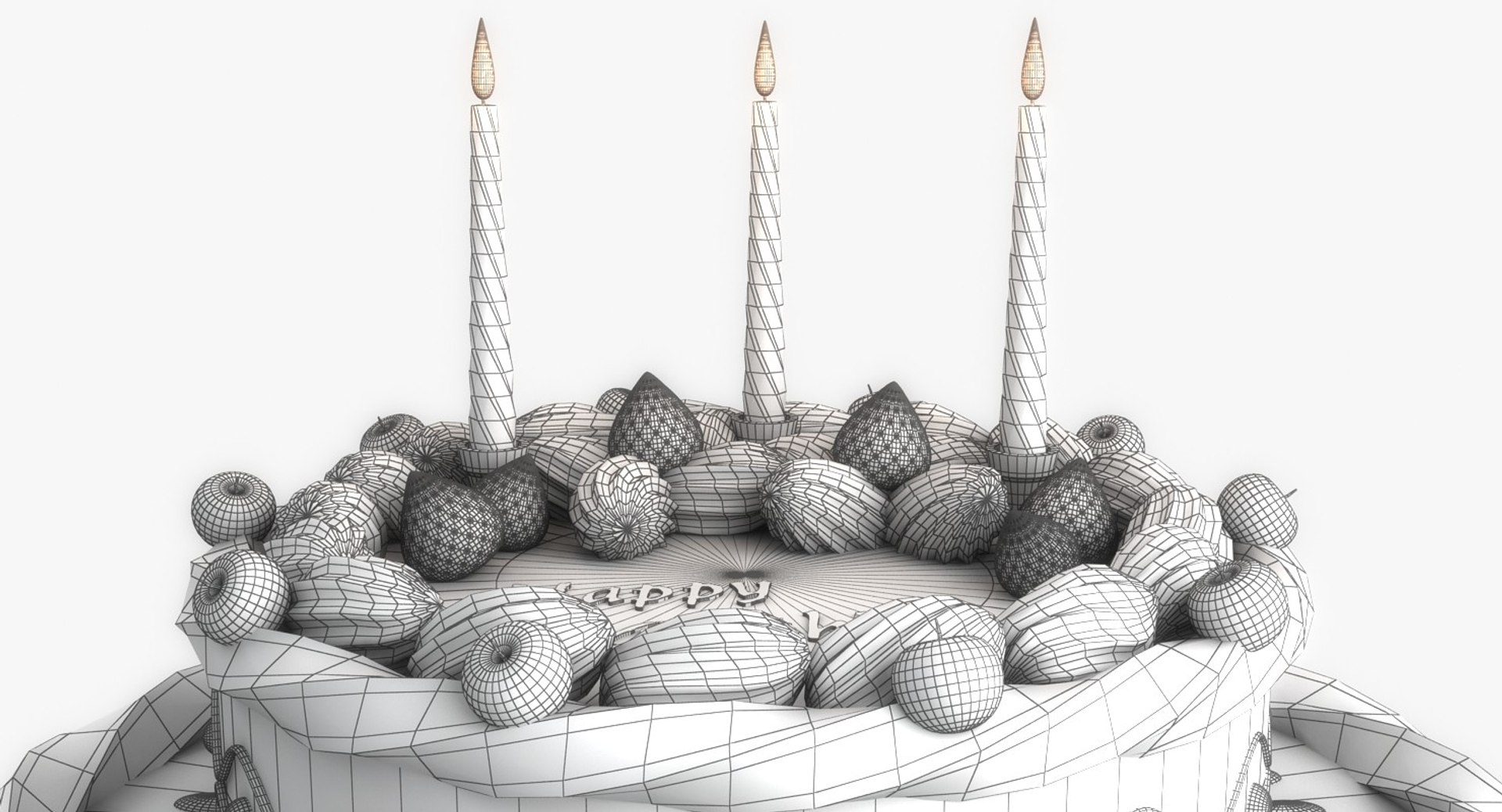 3d Birthday Cake Model
