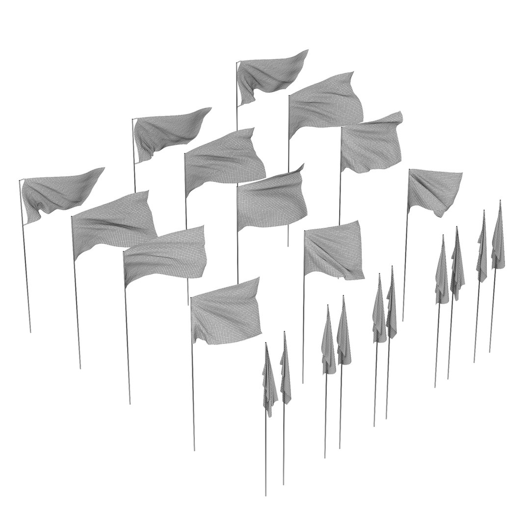 3d usa flag wind