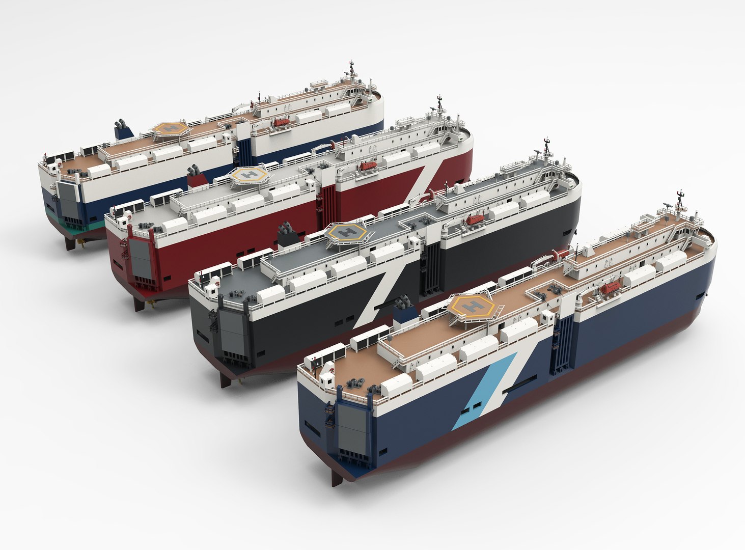 3D Low Poly RoRo Car Carrier - TurboSquid 1903709