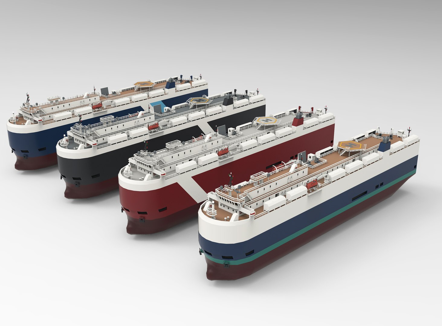 3D Low Poly RoRo Car Carrier - TurboSquid 1903709