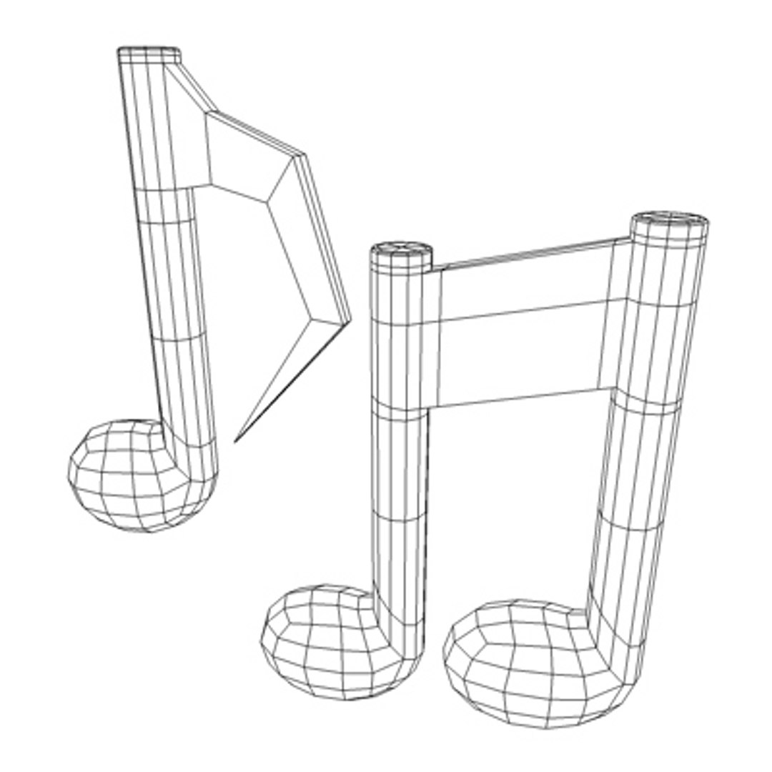 Music Notes 3d Model