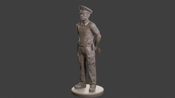 modelo 3d Policía de tráfico masculina de Eslovaquia STP 001 ...