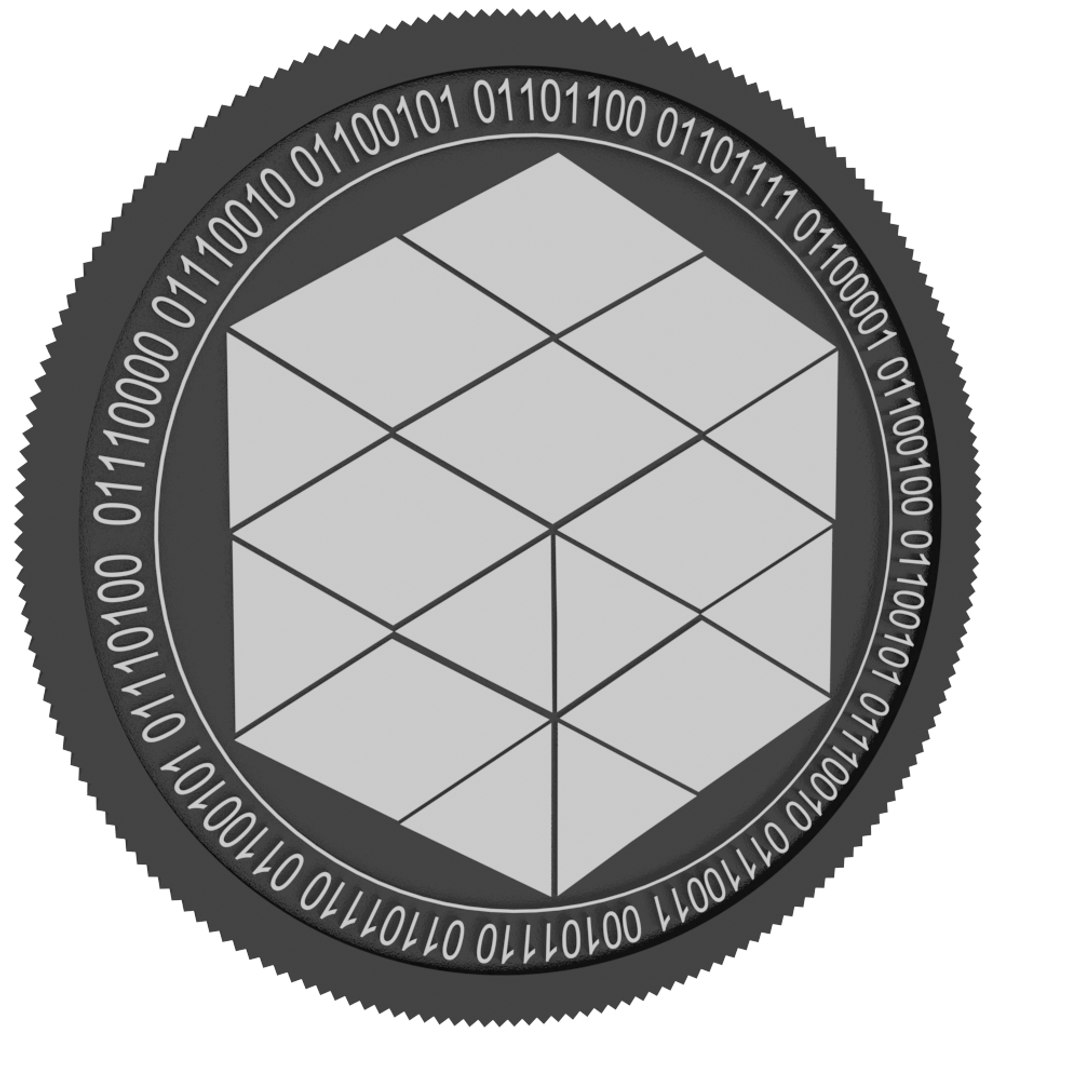 3D fidelium black coin model - TurboSquid 1605183