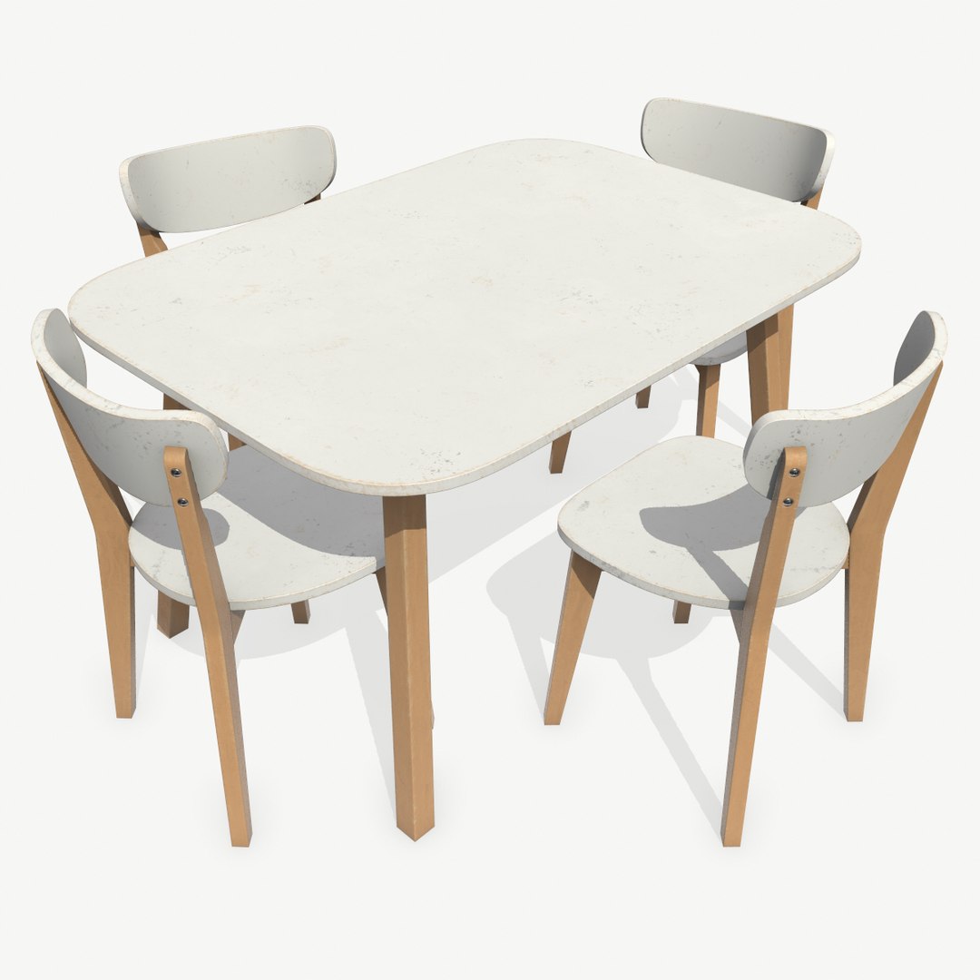 3D model low-poly old dining table - TurboSquid 1598906