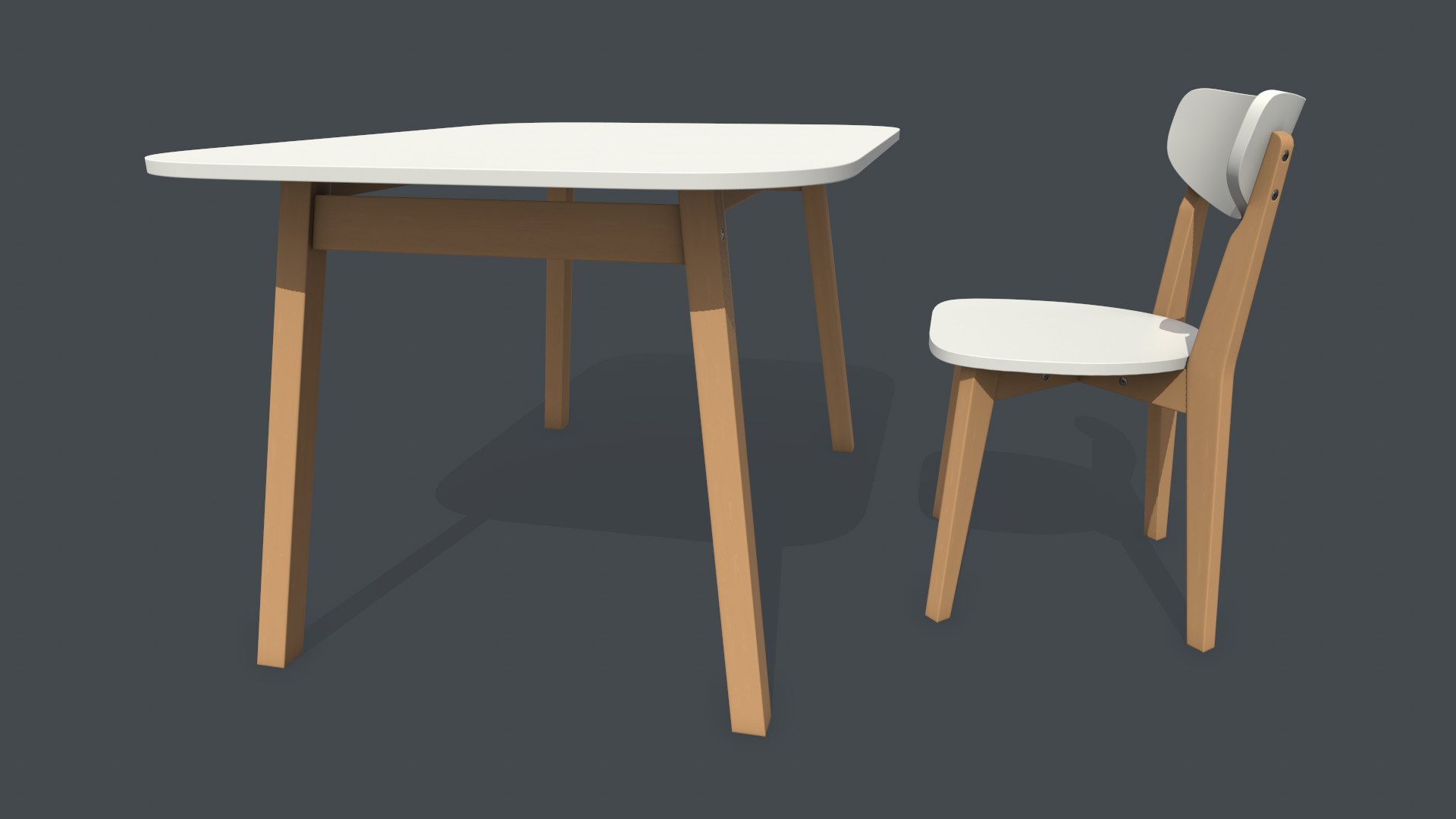 3D Model Low-poly Old Dining Table - TurboSquid 1598906