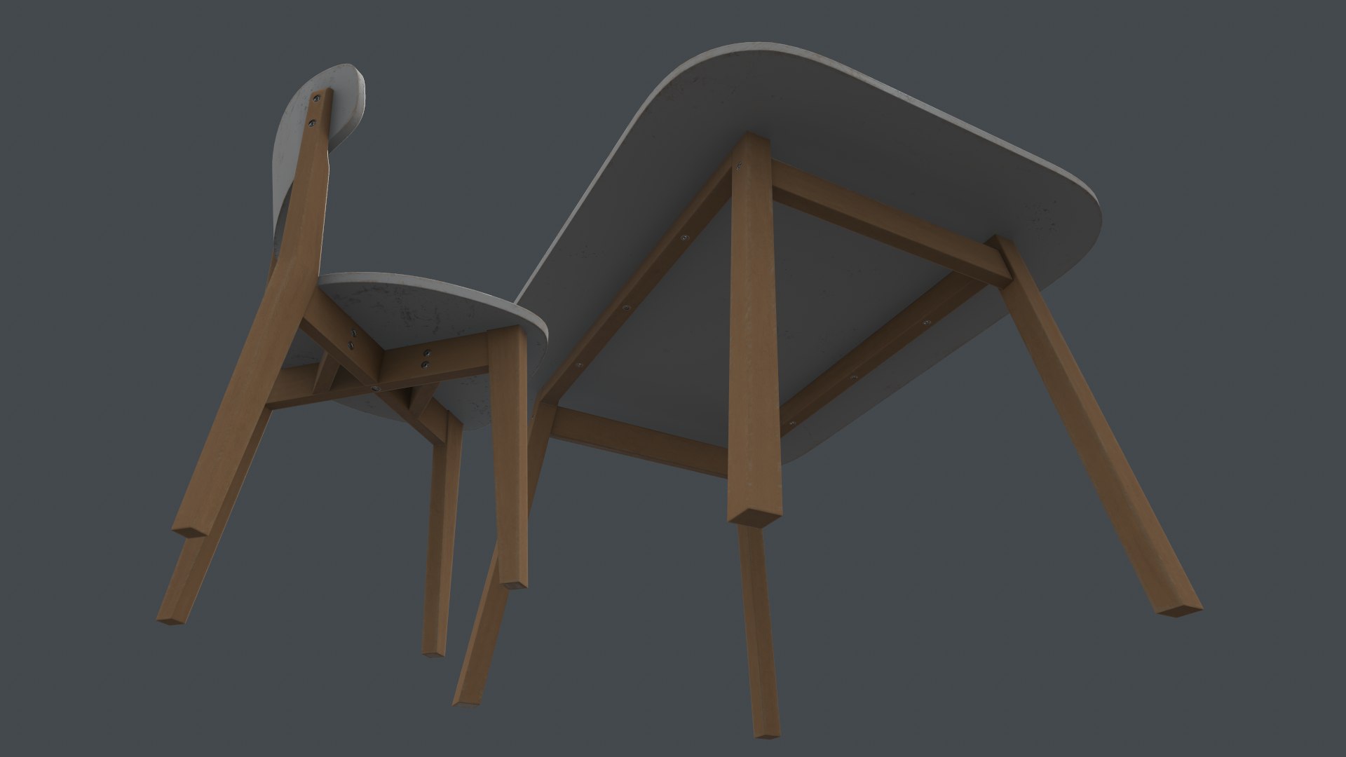 3D Model Low-poly Old Dining Table - TurboSquid 1598906