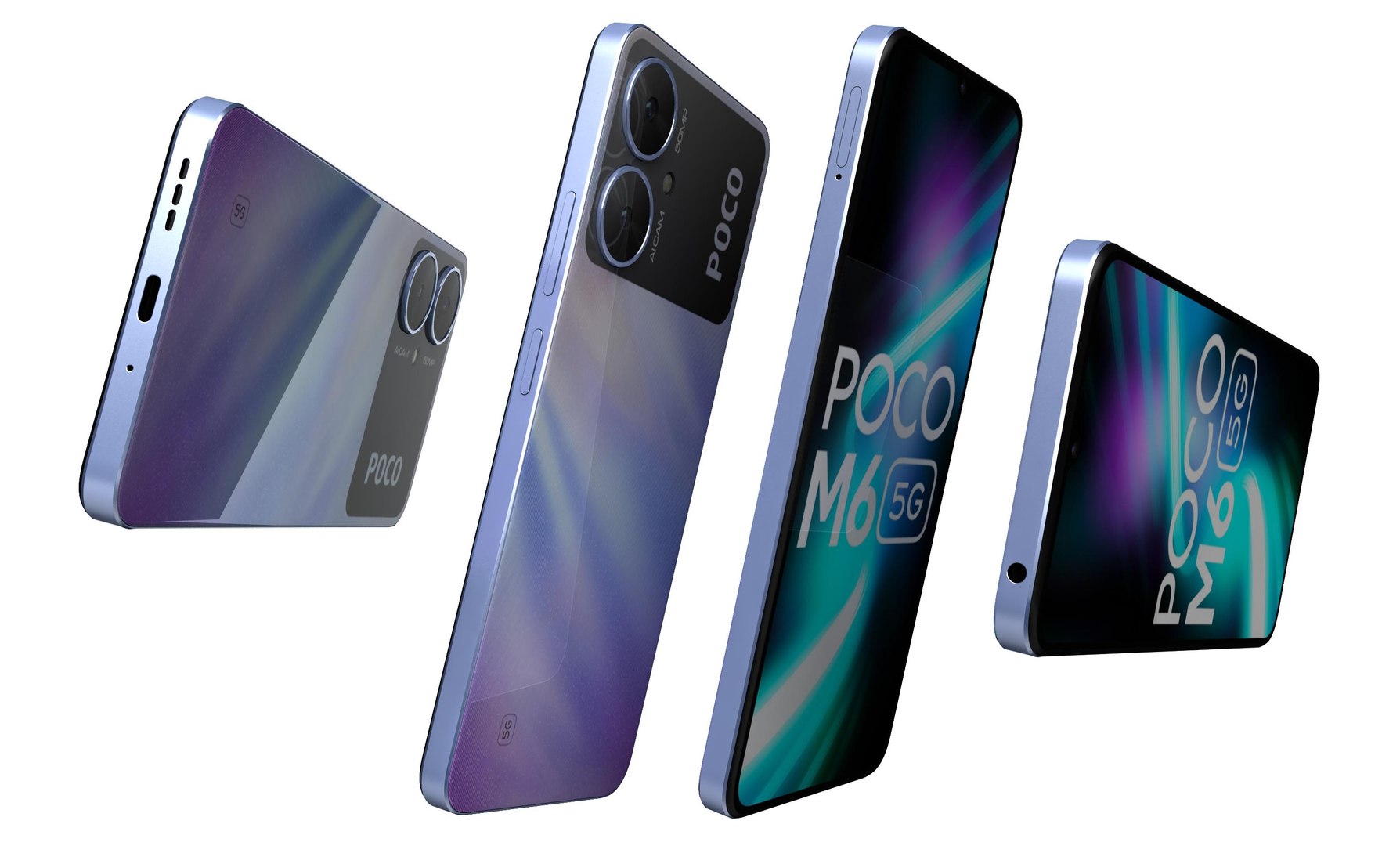 Xiaomi Poco M6 Blue 3D - TurboSquid 2176659
