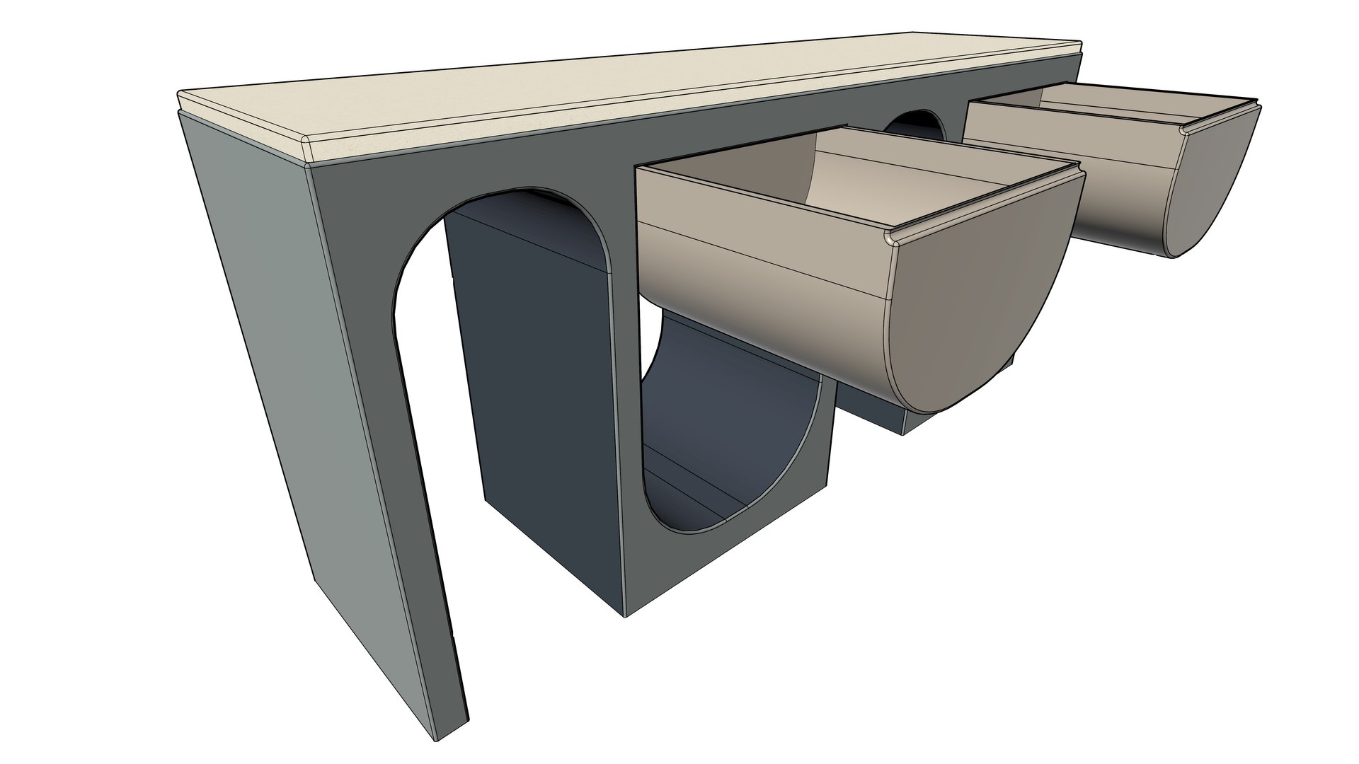 Console Table 3D Model - TurboSquid 1825605