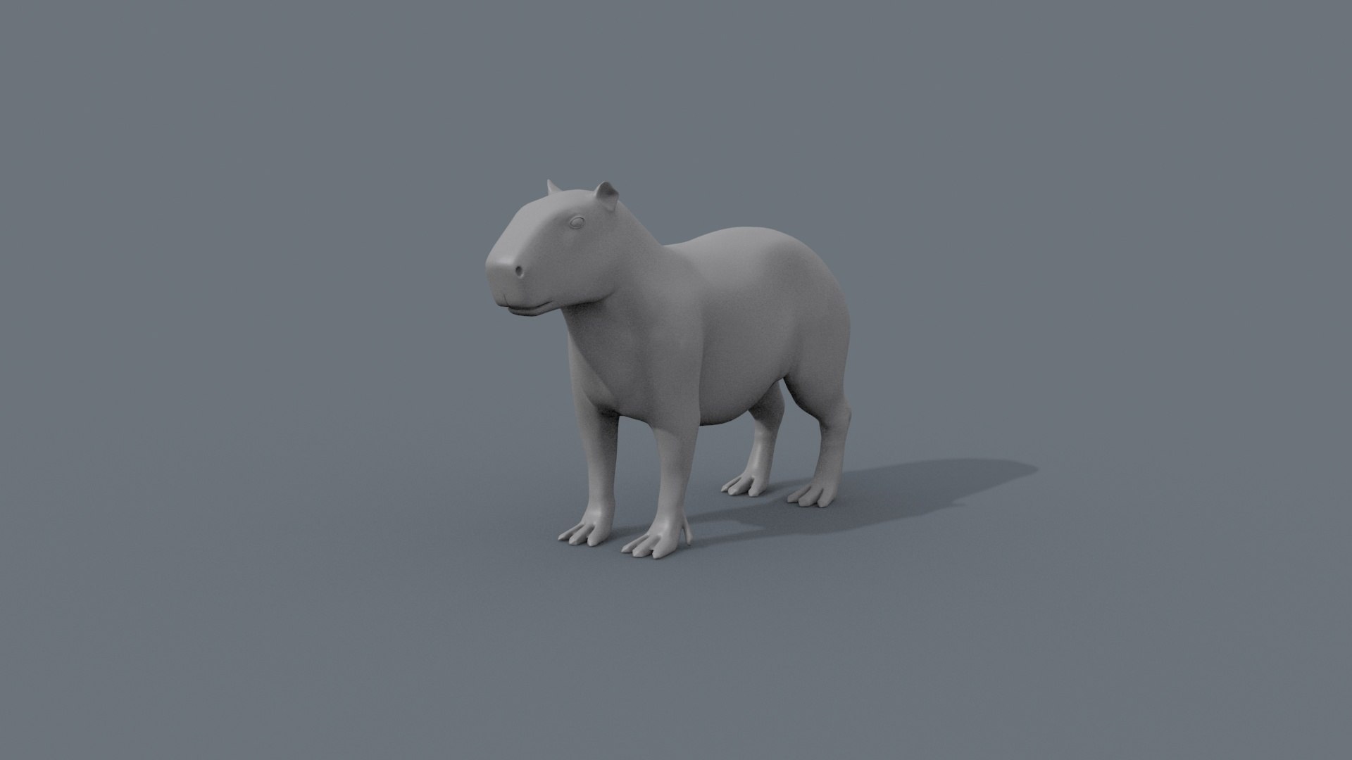 Capybara Capivara Shape 3D - TurboSquid 2417667