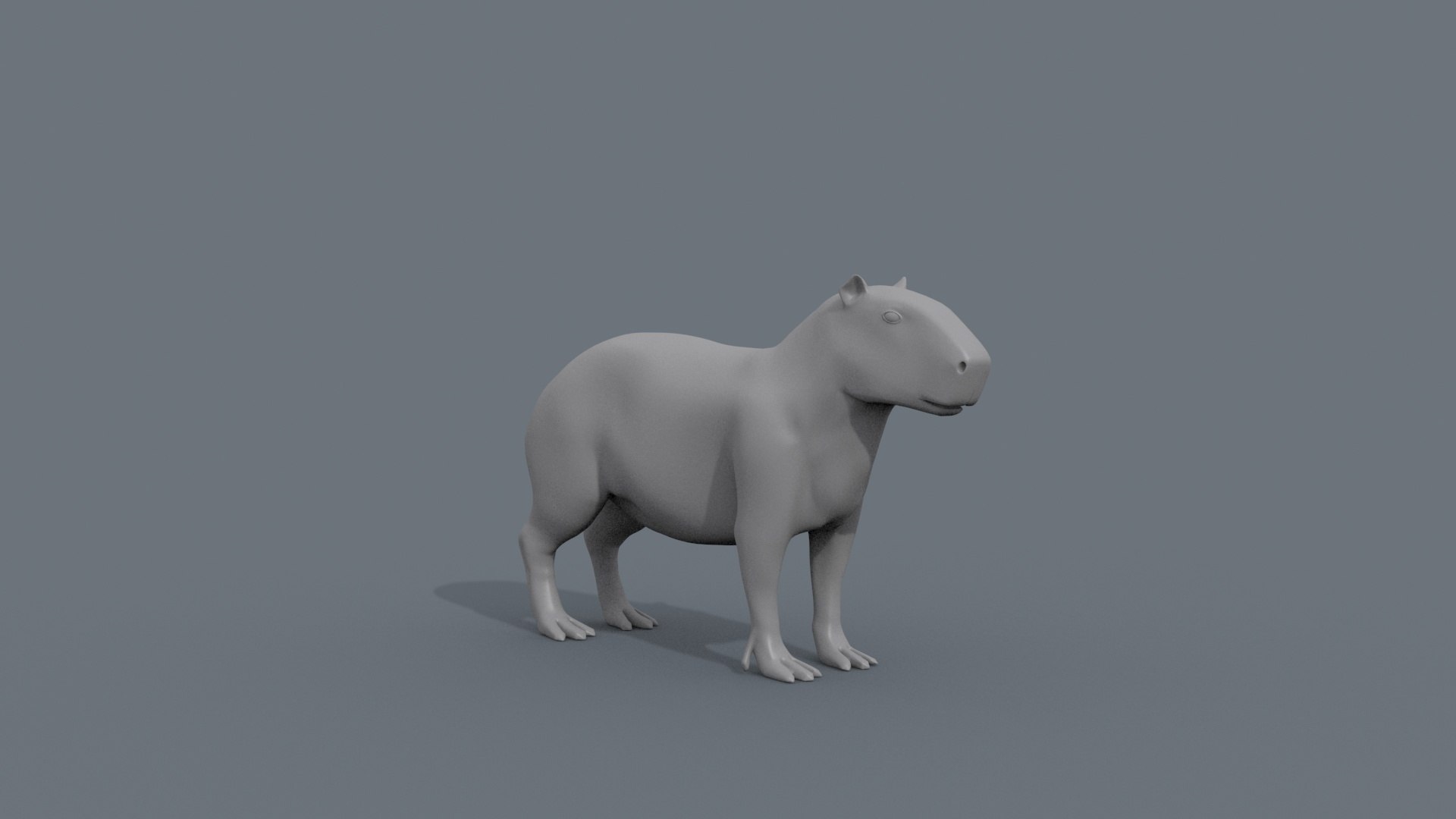 Capybara Capivara Shape 3D - TurboSquid 2417667