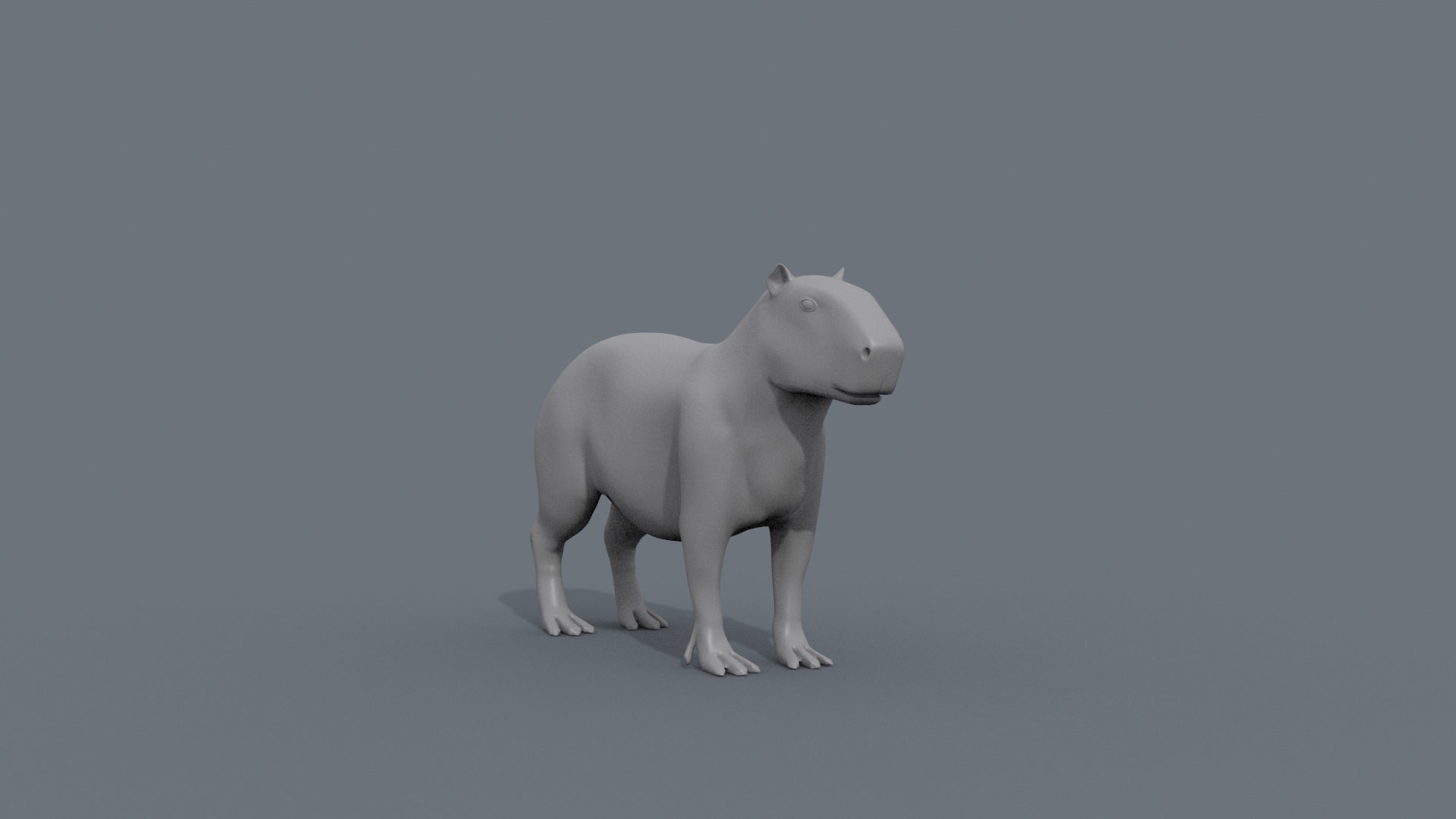 Capybara Capivara Shape 3D - TurboSquid 2417667