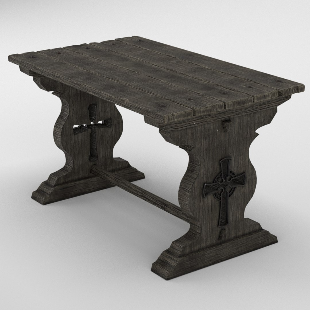 3D medieval table - TurboSquid 1406367