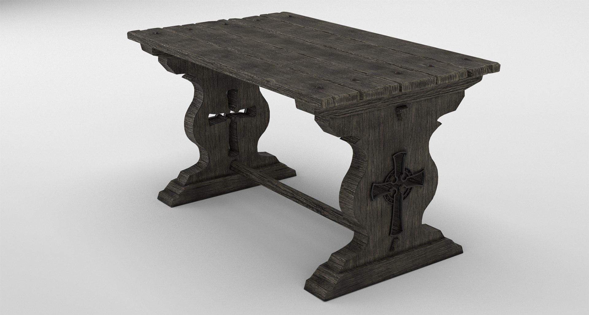3D medieval table - TurboSquid 1406367