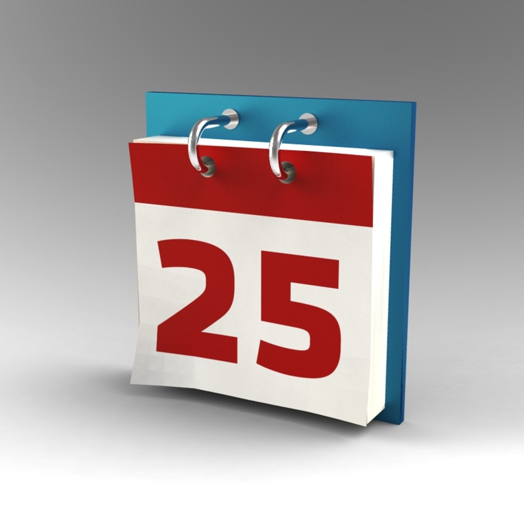 3d Day Calendar Model