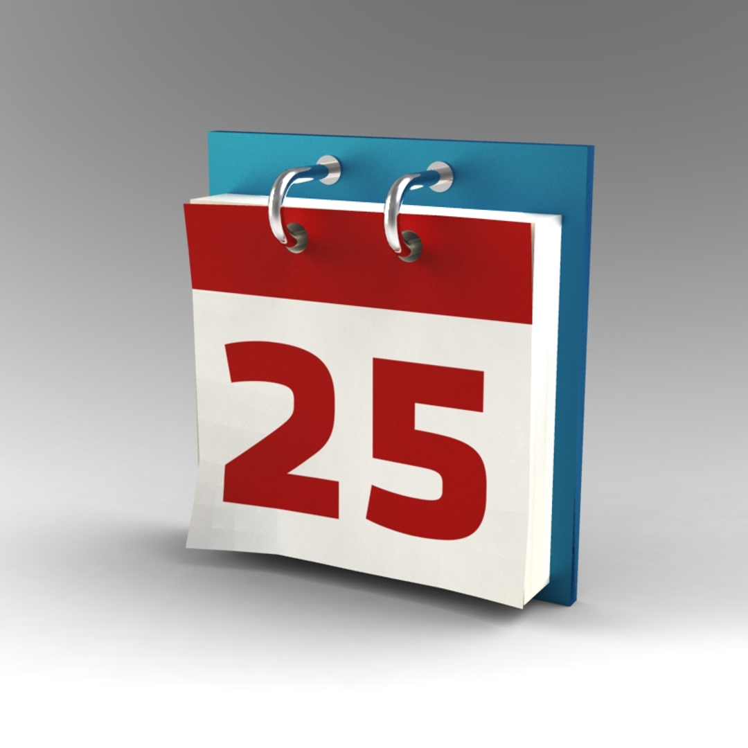 3d day calendar model