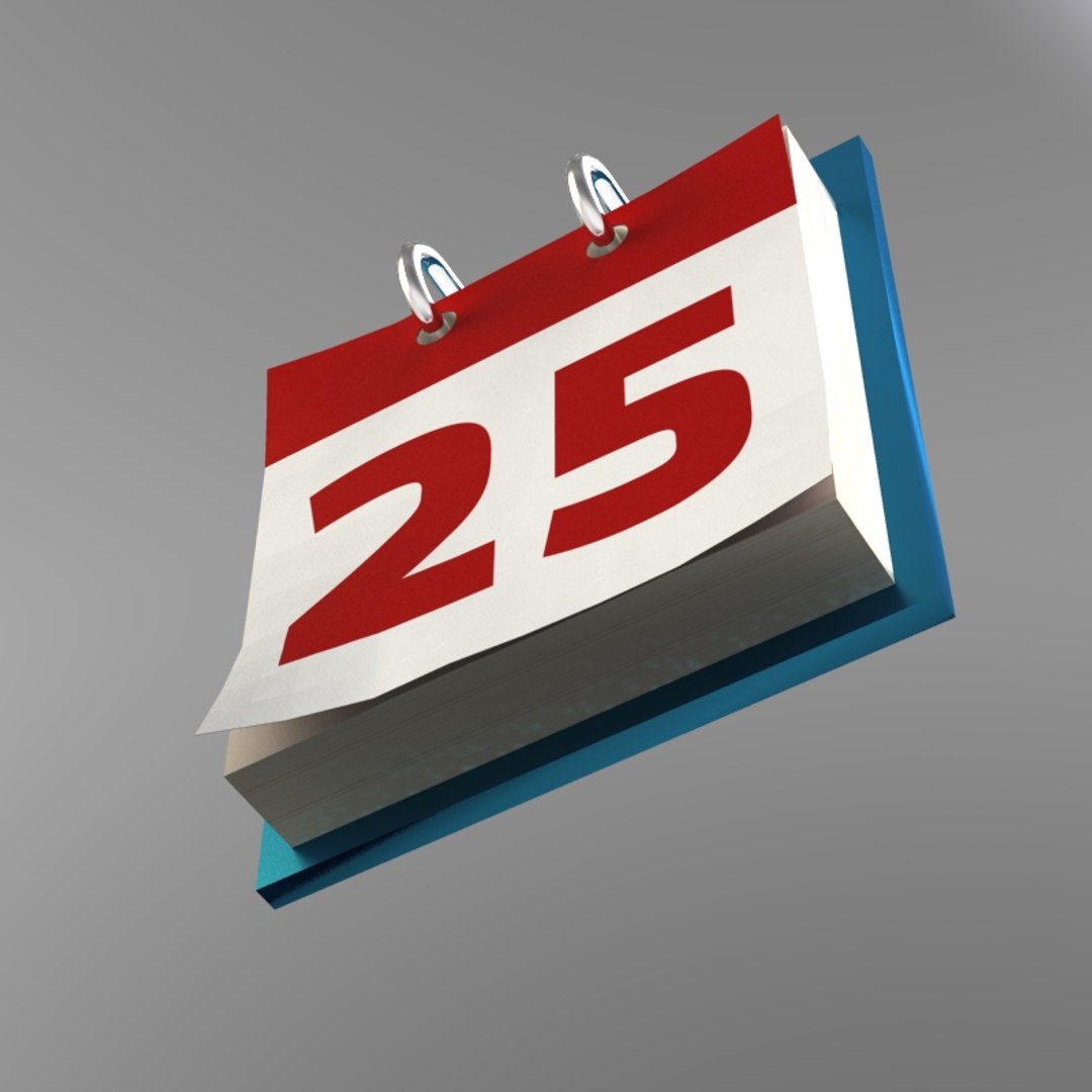 3d Day Calendar Model