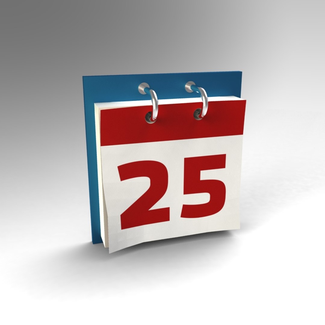 3d Day Calendar Model