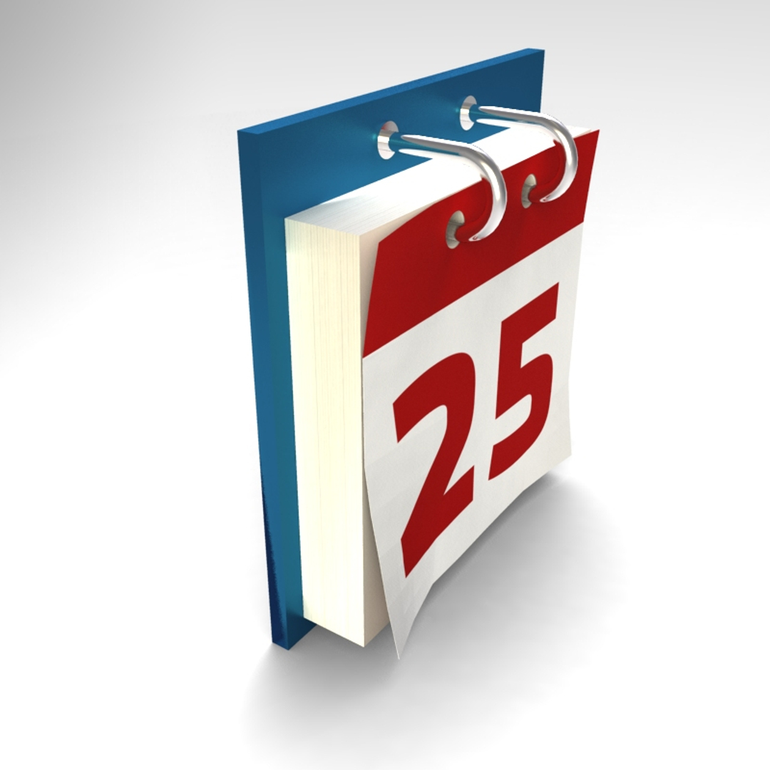 3d day calendar model