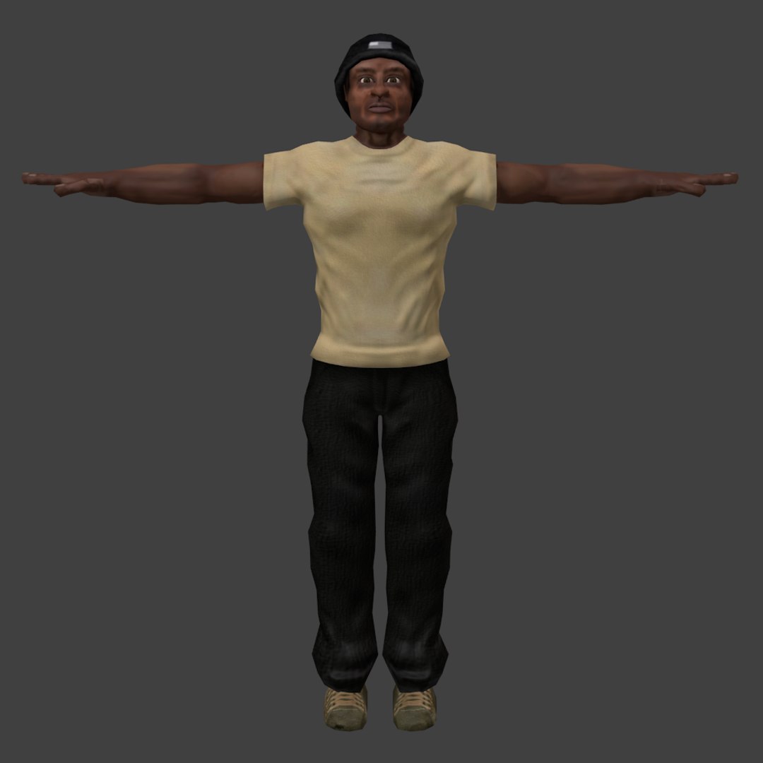 3d Human Black Man