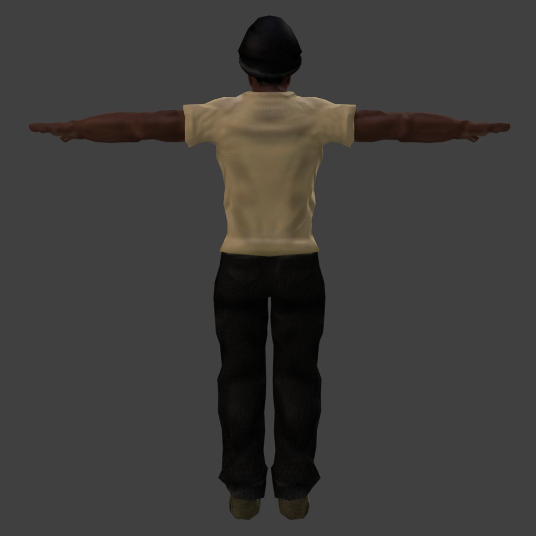 3d Human Black Man