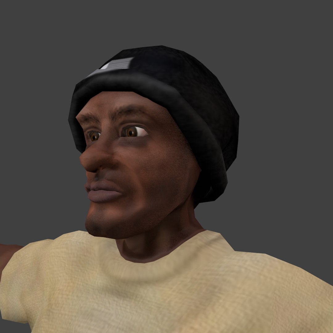 3d Human Black Man