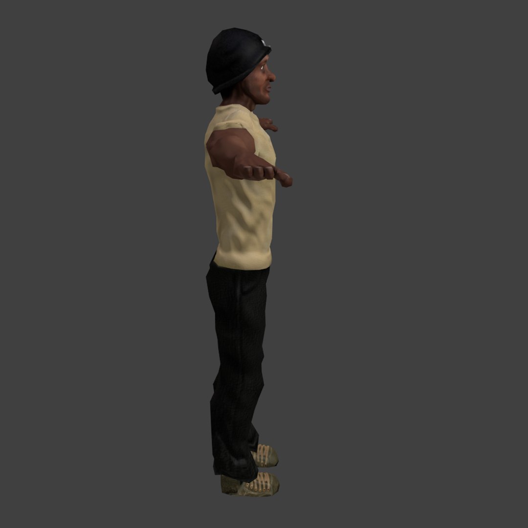 3d Human Black Man