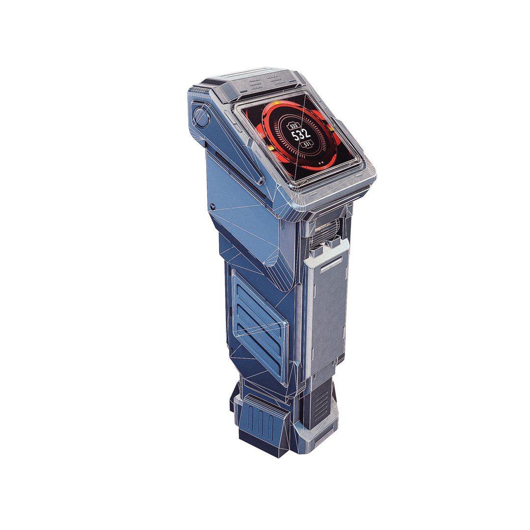 Sci-fi console monitor 3D model - TurboSquid 1649572