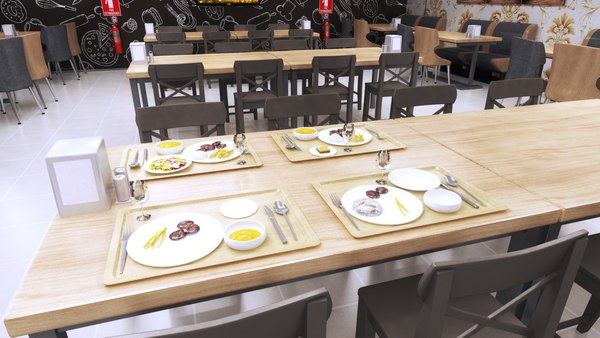 Food court 3D model - TurboSquid 1677762