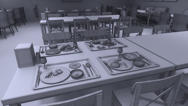 Food court 3D model - TurboSquid 1677762