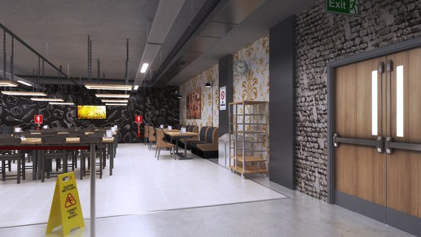 Food court 3D model - TurboSquid 1677762