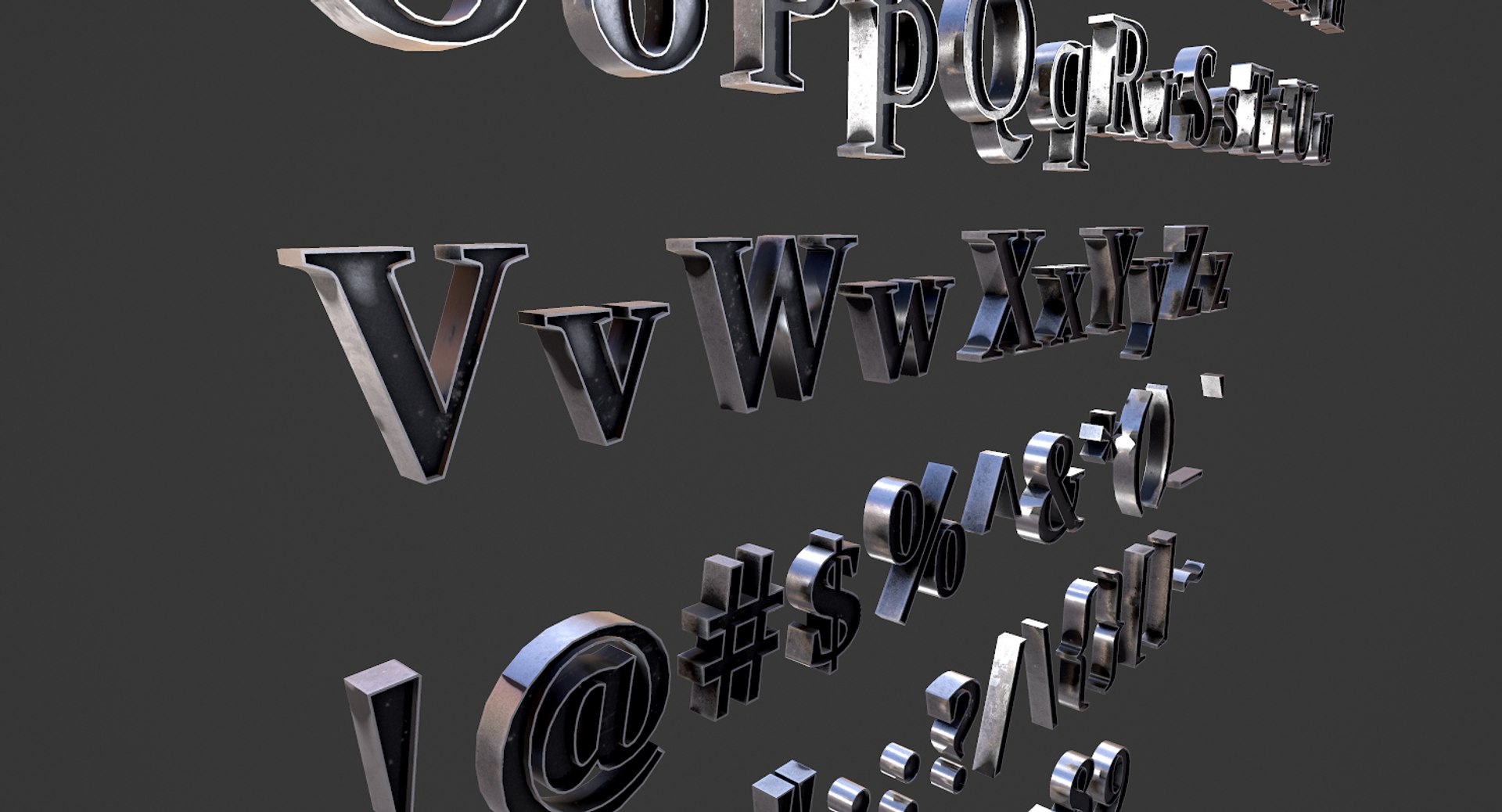 English Letters 3D Model - TurboSquid 1501738