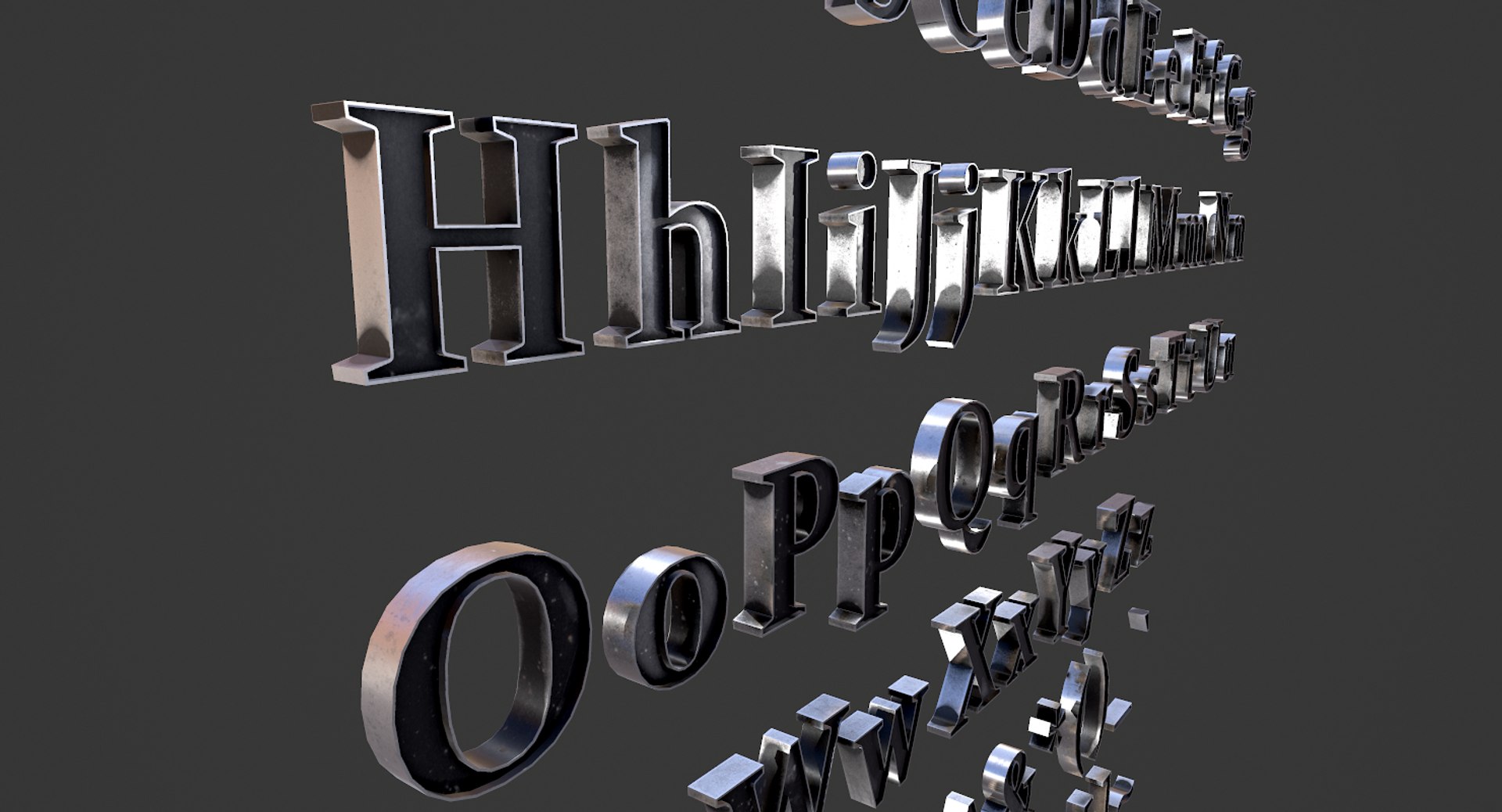 English Letters 3D Model - TurboSquid 1501738