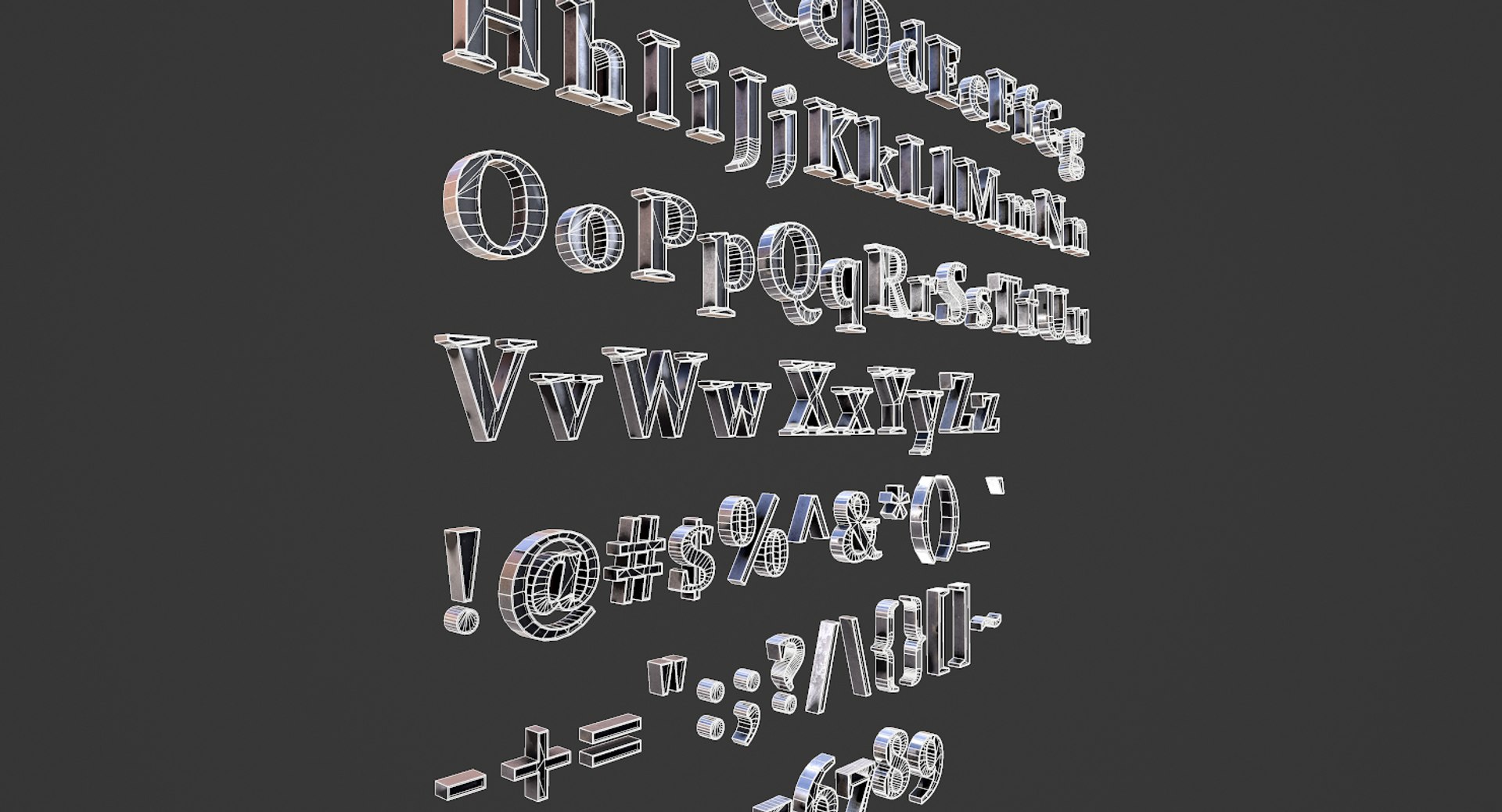 English letters 3D model - TurboSquid 1501738