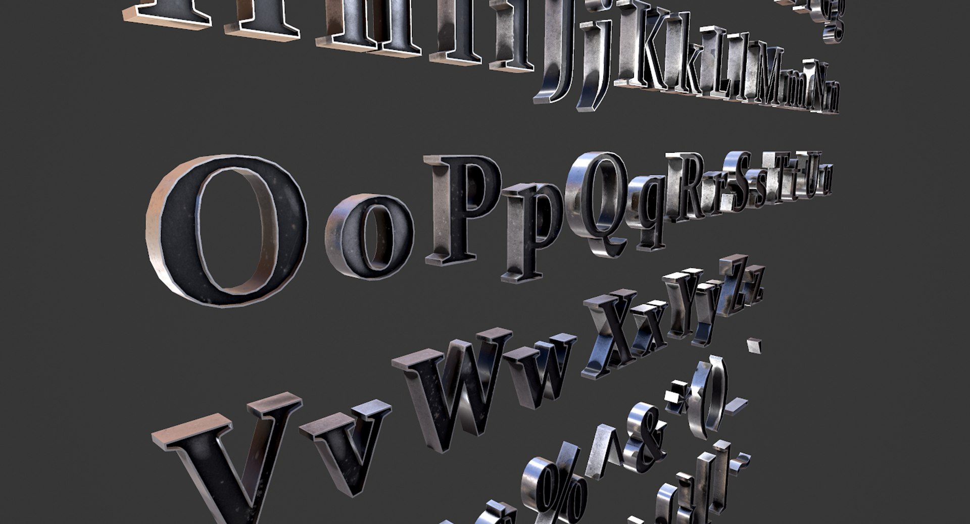 English Letters 3D Model - TurboSquid 1501738