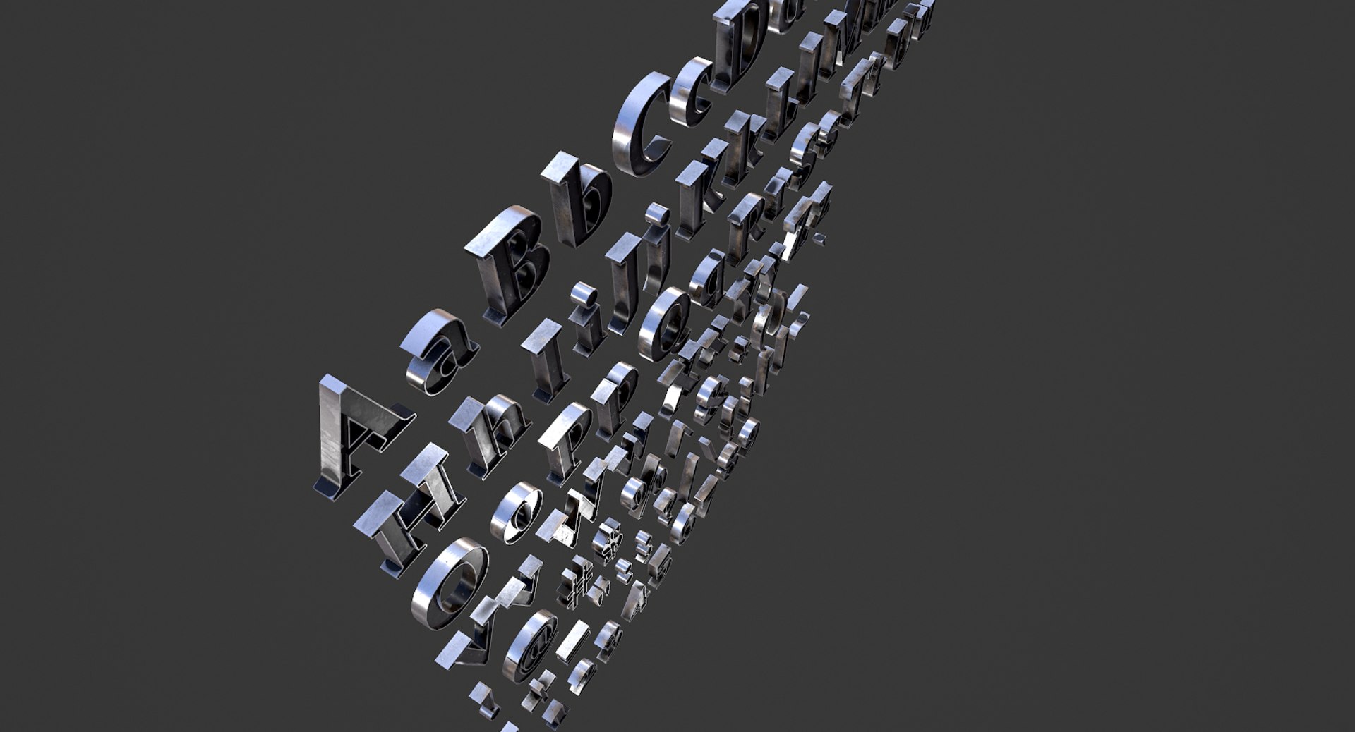 English Letters 3D Model - TurboSquid 1501738