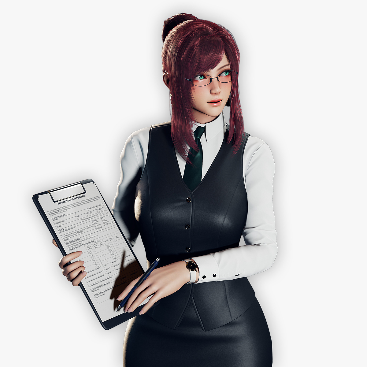 Primrose Office Lady - Game Ready 3D model - TurboSquid 1883630