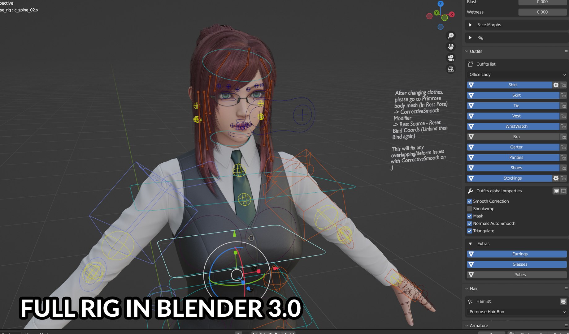Primrose Office Lady - Game Ready 3D Model - TurboSquid 1883630