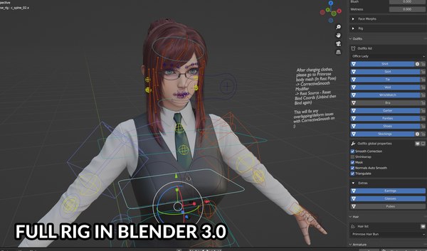 Primrose Office Lady - Game Ready 3D model - TurboSquid 1883630