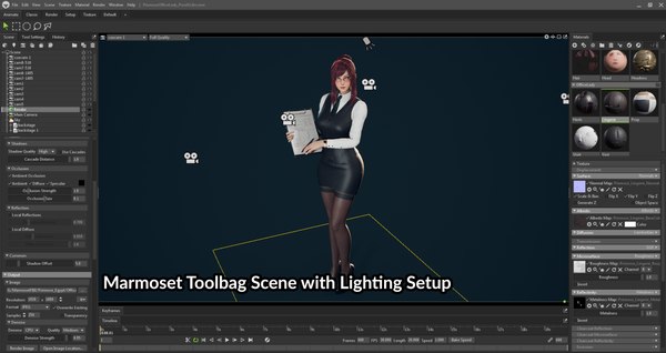 Primrose Office Lady - Game Ready 3D model - TurboSquid 1883630